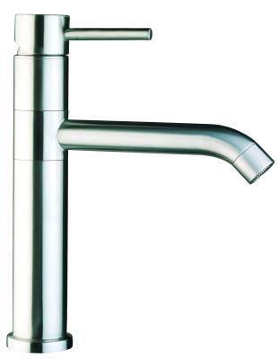 China La cubierta del golpecito del fregadero del cuarto de baño del acero inoxidable de la fuente de la fábrica montó solo grifo inossidabile del baño de la mano del lavado del agua de la manija en venta