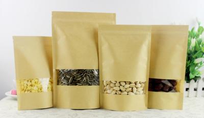 China 10*15+3cm PAPER STAND UP ZIPPER BAG WITH MATT WINDOW for sale