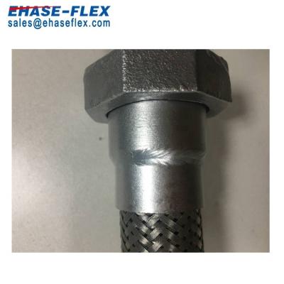 China SUS304 Corrugated Metal Plumbing Flexible Hose Tube Union End for sale