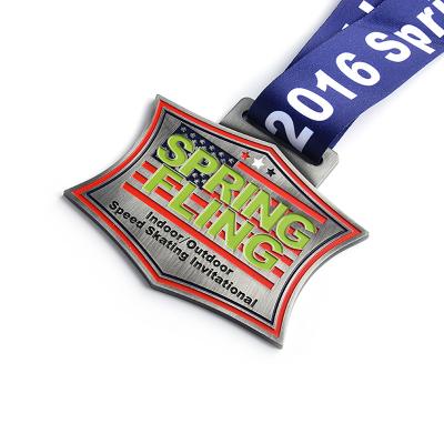 China Medalhas feitas sob encomenda amigáveis dos esportes de Eco para a cor de bronze antiga do chapeamento das escolas à venda