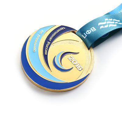 China Medalhas ligas de zinco da concessão do metal do revestimento do ouro para jogos do futebol/futebol à venda