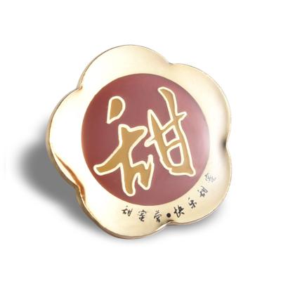 Cina Il logo su ordinazione della fibula della fibula del distintivo del metallo della fabbrica ha glassato l'abitudine adesiva del distintivo del mestiere dello smalto della lacca in vendita