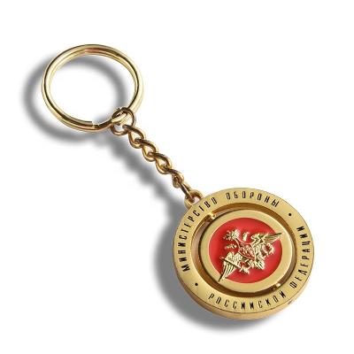 China Custom Metal Trolley Coin Keyring , Mini Turbo Keychain Double Sided Printed for sale