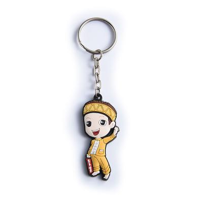 Cina Catena chiave in bianco di rettangolo, possedere il PVC Keychain del keychain di logo in vendita