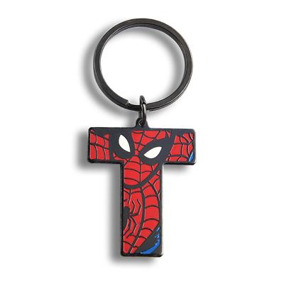 Cina T ha modellato il metallo promozionale Keychains/collegamento a catena in lega di zinco di Uomo Ragno di chiave del ricordo in vendita