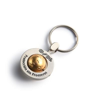 Cina I portachiavi a anello promozionali della moneta del carrello hanno personalizzato l'anti ramatura in vendita