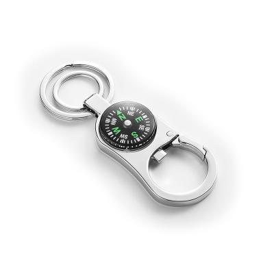 Cina Portachiavi a anello promozionali della bussola su ordinazione con l'epossidico di logo della catena dei portachiavi a anello dell'automobile in vendita