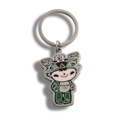 Cina Ricordo promozionale 30*40mm del pendente dei portachiavi a anello dello smalto del personaggio dei cartoni animati in vendita