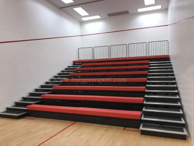 China Upholstered Retractable Bench Seating With Backrest For Sport Centers for sale