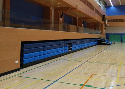 China Custom Tiered Retractable Bleacher Spectator Stand With HDPE Bench Seat for sale