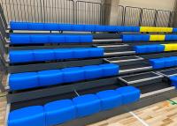 China Custom HDPE Retractable Bleacher Seating 460mm Width Ergonomic Designed for sale