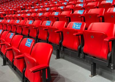 China Outdoor UV Resistant Plastic Stadium Seats Aluminum Stanchion For Arena Stage for sale