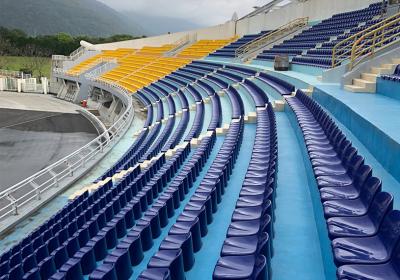 China PP Injection Outdoor Stadium Chairs Plastic Fixed Audience Seating For Gym for sale
