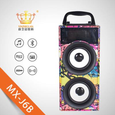 China Wooden mini portable wireless bluetooth speaker with LED lights suitable for  phones and computers outdoor activities for sale