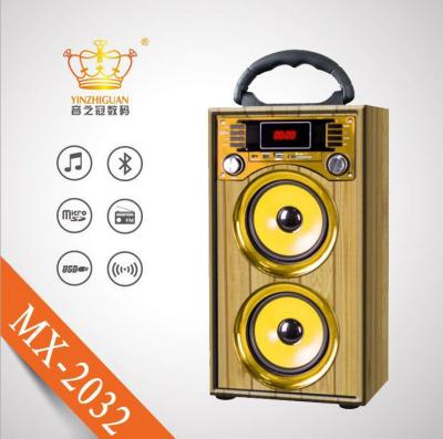 China Karaoke wooden bluetooth speaker super bass for PC iphone speakers for sale