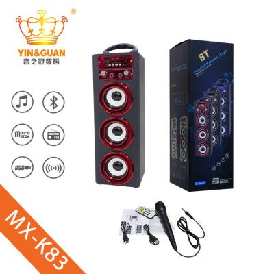 China Microphone karaoke usb bluetooth speaker portable wireless bluetooth speaker for sale