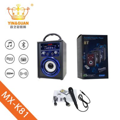 China portable karaoke bletooth speaker with microphone active professional amplifier for sale