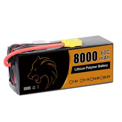 China KlesMan Lipo FPV Drone Batteries 22.2V Lithium Polymer Battery 8000mAh 25 35 45 60C for sale