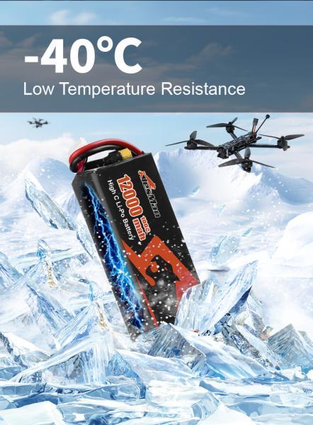 Quality XT60 Connector Type 6S 12000 MAh 22.2V 50C 70C Lipo Battery for 10 Inch FPV for sale