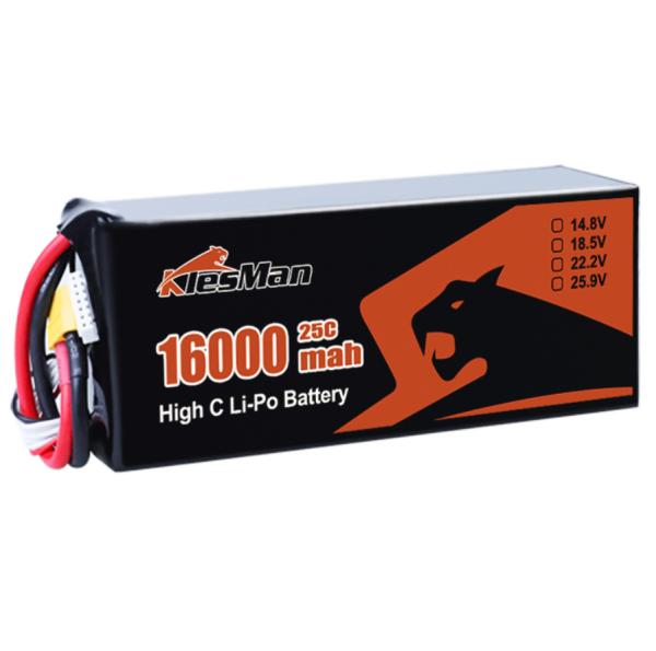 Quality High Capacity 16000 MAh Lipo Battery XT60 6S 23.4V 25C for FPV Drone for sale