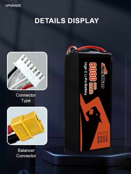 Quality RC FPV Drone Battery 8S1P 30.4V 8000mAh 25C Lipo Battery for 13-15inch Drone for sale