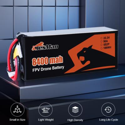 Cina Batteria Li-ion FPV 21700 agli ioni di litio P42a P45b 6S2P 6S3P 8000mah 8400mah 9000mah 12000mah 12600mah 13500mah per drone in vendita