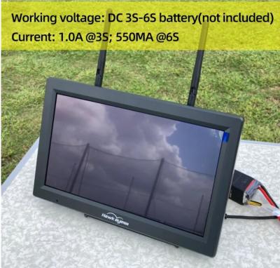 China Hawkeye Captain X FPV Monitor 10.2 Inch 1000lux  5.8G 6GHZ Dual Receivers HDMI Inpu for Rc Drones/Model for sale