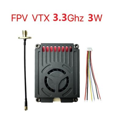 China 3.3G 3W VTX Transmitter with 16CH for Long-Range High-Power FPV Drone Image Transmission for sale