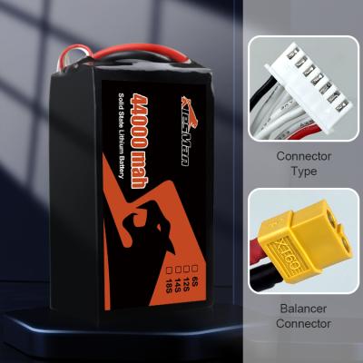 China High Density Drone Battery 24S 10C 20C Large Payload UAV Semi Solid State Battery 6S 7S 12S 14S 18S  44000mah 47000mah 50000mah Agricultural drone batteries for sale