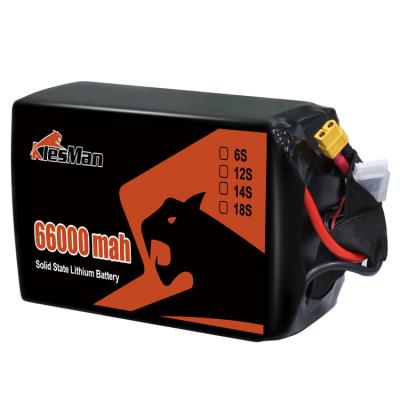 China Solid State Drone Batteries  6S 12S 24S 22.2V 44.4V 88.8V 5C  66000mAh XT90 Lithium ion batteries pack  for UVA for sale