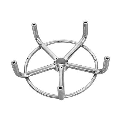 Cina Accessori per sgabelli da bar a cromo Anelli per piedi per sedie girevoli 430 mm Base per piedi a cinque stelle in vendita
