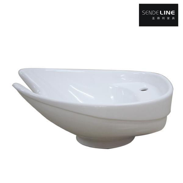 Quality Ceramic Shampoo Hair Salon Chair Parts white Color 510X600×230mm for sale
