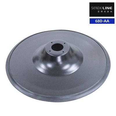China Black Electroplated Color Barber Chair Base With Circular Spray  3.0 Wall Thickness for sale