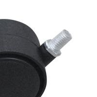 China 50mm Universal Black Nylon Office Chair Casters Screw Thread Assembly With Brake Function/without Brake Function for sale