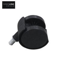 China 50mm Universal Black Nylon Office Chair Casters Screw Thread Assembly With Brake Function/without Brake Function for sale