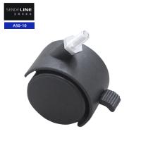 China 50mm Universal Black Nylon Office Chair Casters Screw Thread Assembly With Brake Function/without Brake Function for sale