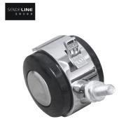 China 2 Inch Office Chair Caster Plastic Electroplated Brake And Without Brake  Function Threaded / Card Test Insert for sale