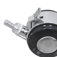 China 2 Inch Office Chair Caster Plastic Electroplated Brake And Without Brake  Function Threaded / Card Test Insert for sale