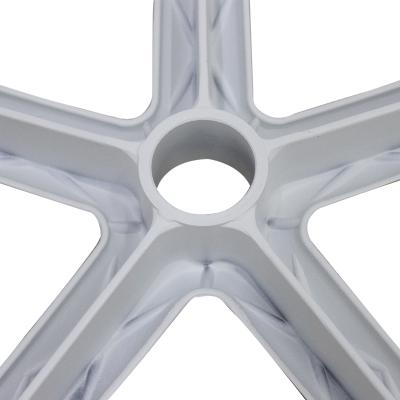 Cina Una base per sedia da ufficio ergonomica regolabile da 75 mm con un diametro di 600 mm e gambe a cinque razze in lega di alluminio bianco in vendita