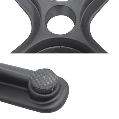 Cina Poltrona da ufficio a base 4 stelle in lega di alluminio 800 mm nera opaca, poltrona da ufficio professionale in vendita