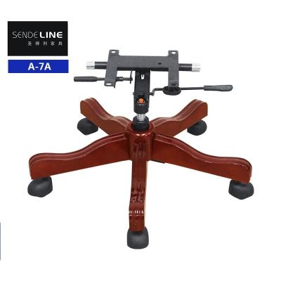 Jefe de oficina silla giratoria base de madera silla de clase grande base de pie de cinco estrellas