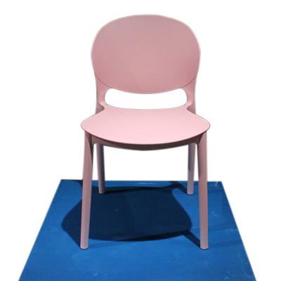 China Pink Durable Modern Plastic Chair Ergonomic Comfortable Lightweight Stackable for Office Conference Waiting Area for sale