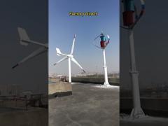 generadores de viento horizontales blancos axiales horizontales de la turbina de viento 5000W 1KW 48V 220V para el uso en el hogar