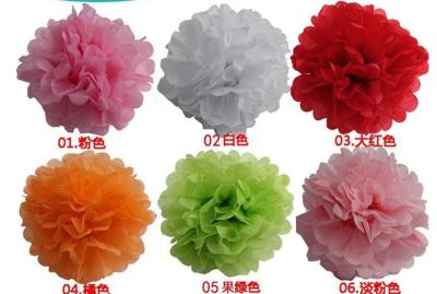 China Party and Wedding Decorations Beautiful Wholesale Tissue Paper Poms for sale