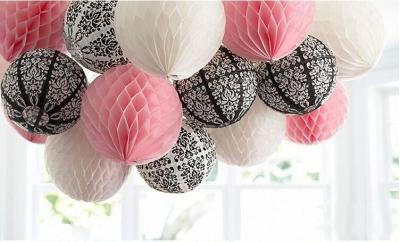 China Colours Craft Paper Honeycomb Ball for Home Birthday Party Decoration for sale