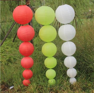 China Durable OEM Printing Indoor Decoration Hanging Chinese Round Paper Lantern for sale