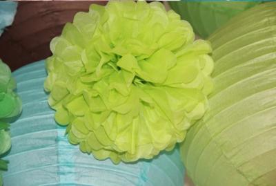 China Factory Price Colorful indoor party Decoration Tissue Paper Pom poms for sale