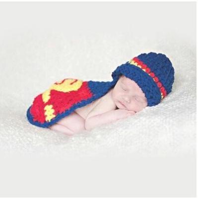 China 2016 Superman in Blue Yellow Red Colour Baby Photography Props Newborn for sale