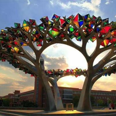 China Glowing Stainless Steel Tree - Corridor Frame with Canopy for Architectural Landscape Projects for sale