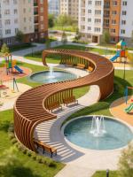 Quality Creative Free Form Curved Corridor Sculptural Walkway Art For Luxury Real Estate for sale
